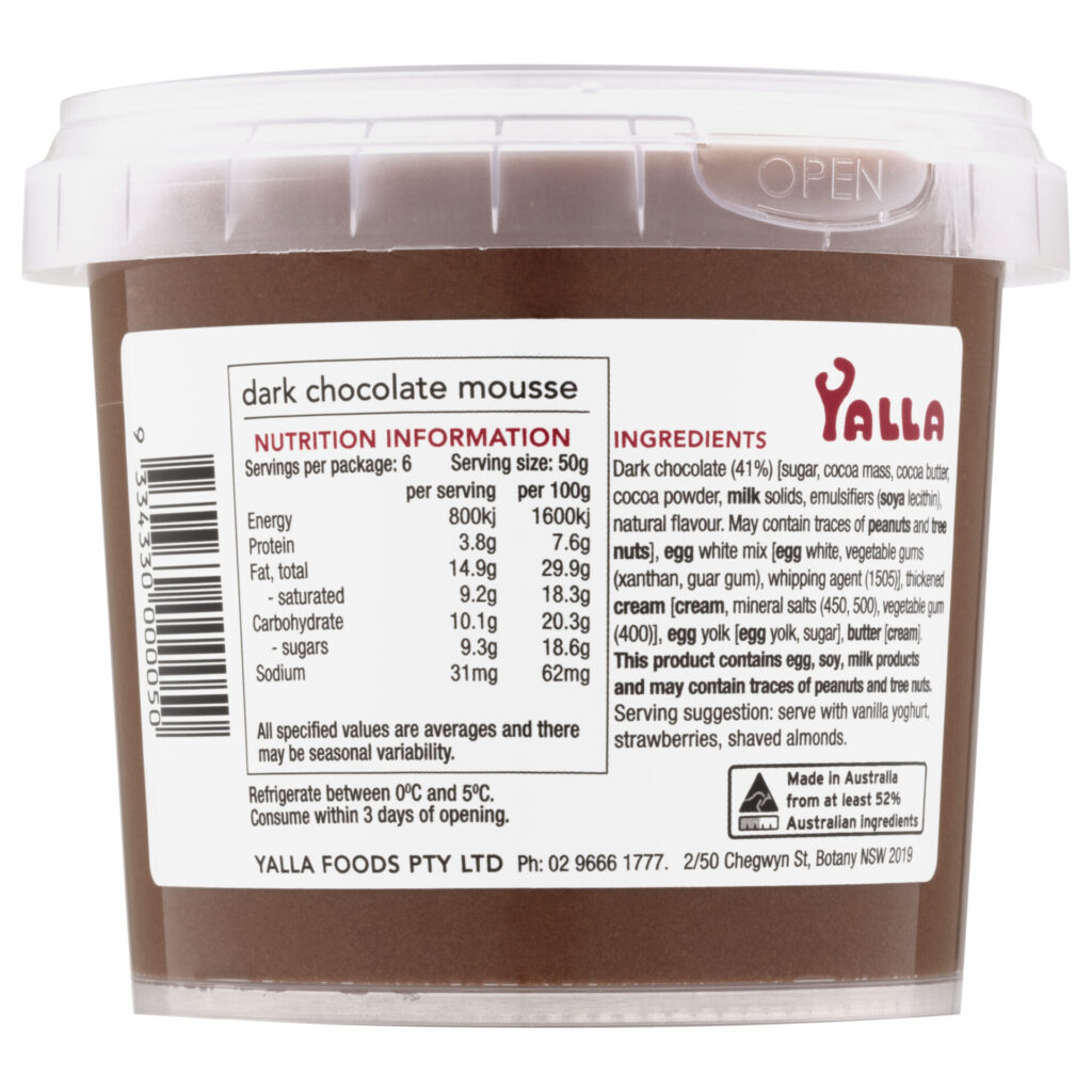 Chocolate mousse - Yalla