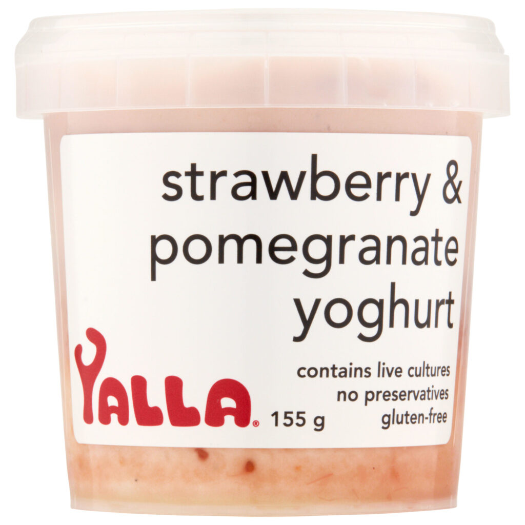 Strawberry & pomegranate yoghurt - Yalla
